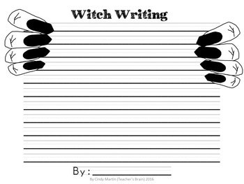 Halloween Witch Craft Writing Activity - Teaching Ideas Made Easy