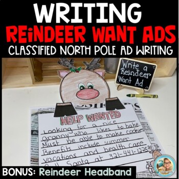 Reindeer Writing Paper CRAFT | Hat - Teaching Ideas Made Easy