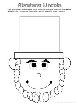 Presidents Day Writing Activity | Abraham Lincoln CRAFT - Teaching ...