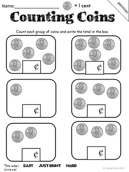 Money Worksheets 1st and 2nd Grade | Counting Coins - Teaching Ideas ...