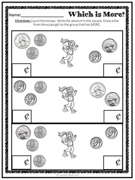 Money Worksheets 1st and 2nd Grade | Counting Coins - Teaching Ideas ...
