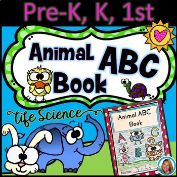 ABC Animals Handwriting Science Mini Book - Pre-K, Kindergarten, 1st ...