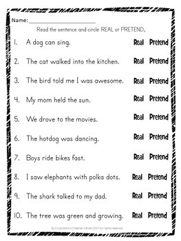 Real VS Make Believe FACT and FICTION Week Unit - Teaching Ideas Made Easy