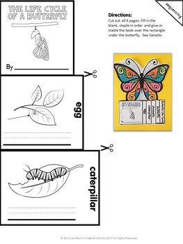 Butterfly Life Cycle Flip Book - Teaching Ideas Made Easy