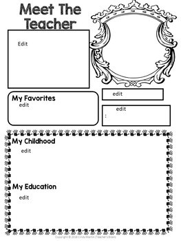 Meet The Teacher Template EDITABLE - Teaching Ideas Made Easy