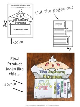 Author's Purpose Worksheets Activity with Writing and POSTERS ...