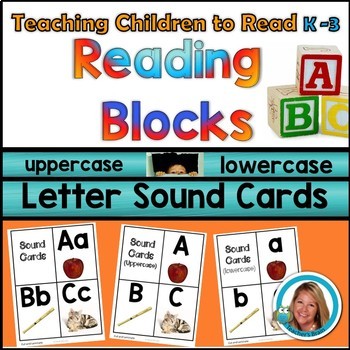 Letter Sound Cards A-Z Alphabet Picture Cards Uppercase and Lowercase ...