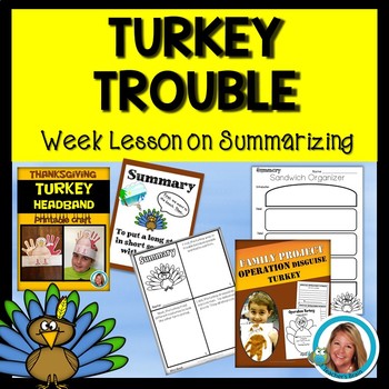 TURKEY TROUBLE Activities Lesson Plan on Summarizing and Sequencing ...