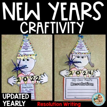 New Years 2025 Activities Resolution Writing Craftivity - Teaching ...