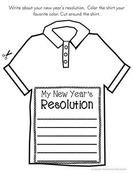 New Years 2025 Activities Resolution Writing Craftivity - Teaching ...