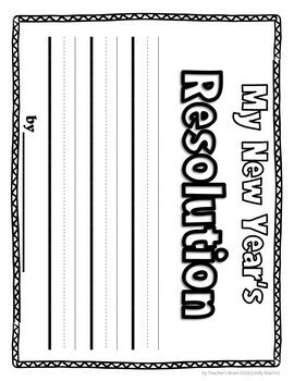 New Years 2025 Activities Resolution Writing Craftivity - Teaching ...