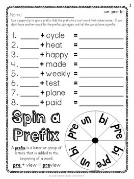 Prefix Worksheets Activities - Teaching Ideas Made Easy