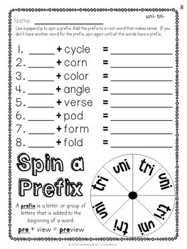 Prefix Worksheets Activities - Teaching Ideas Made Easy