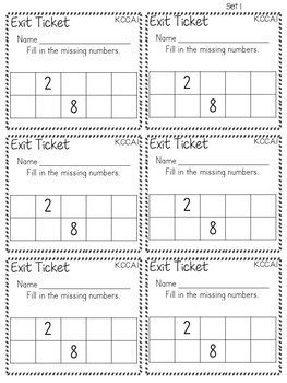 Math Exit Tickets Kindergarten - Counting and Cardinality - Teaching ...