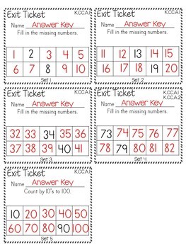 Math Exit Tickets Kindergarten - Counting and Cardinality - Teaching ...