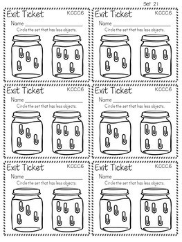 Math Exit Tickets Kindergarten - Counting and Cardinality - Teaching ...