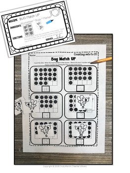 Math Centers Kindergarten - Counting Sets to 20 Worksheets and ...