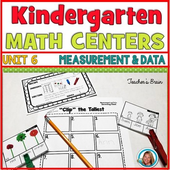 MEASUREMENT and DATA Kindergarten Math Centers | Worksheets and ...