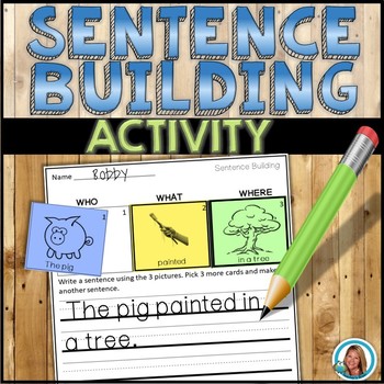Sentence Building Activity Kindergarten | First Grade | Writing Center ...