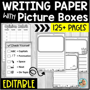Primary Writing Paper with Picture Box | Themed Writing Paper | Self ...