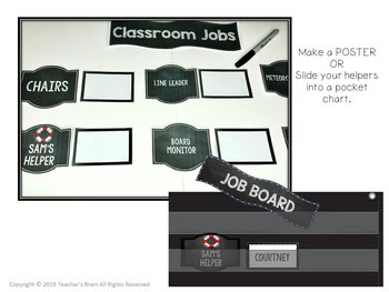 Editable Classroom Jobs | Chalkboard - Teaching Ideas Made Easy