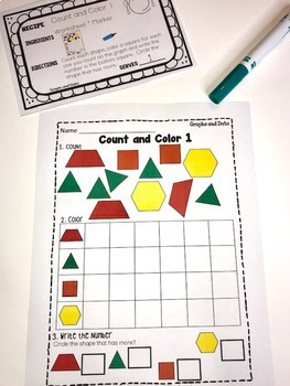 Graphing Data Practice Kindergarten Math Centers - Teaching Ideas Made Easy
