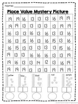 Place Value Mystery Pictures - Teaching Ideas Made Easy