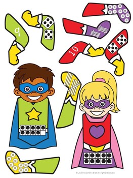 Number Sense Activities for Kindergarten | Build a SUPERHERO - Teaching ...