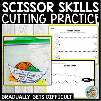 Scissor Salad Cutting Practice Fine Motor Cutting Practice with ...