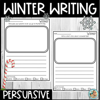 Winter Writing Prompts for First Grade | Second Grade | Narratives ...