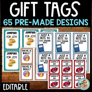 Christmas Gift Tags Editable Templates | Beginning End of the Year ...
