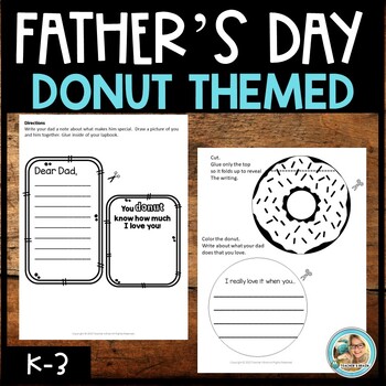 Father's Day Craft Lapbook | Donuts with Dad - Teaching Ideas Made Easy