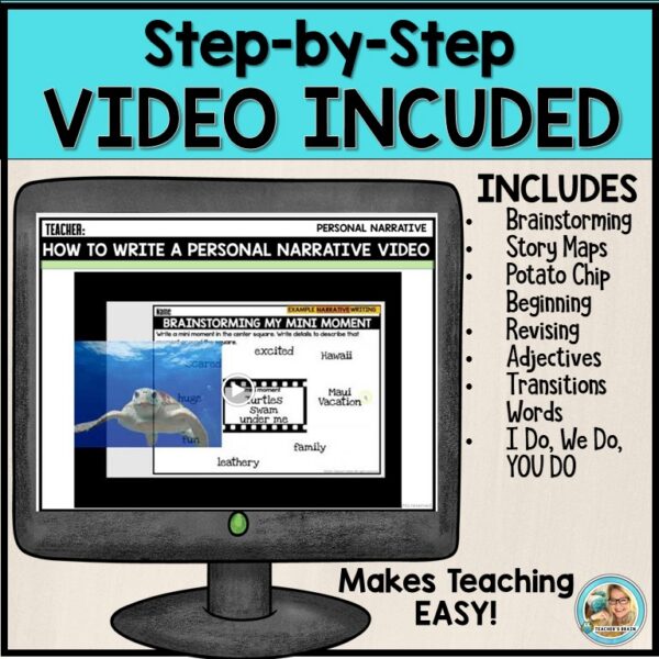 Personal Narrative Writing Unit for First Grade | Google Slides ...