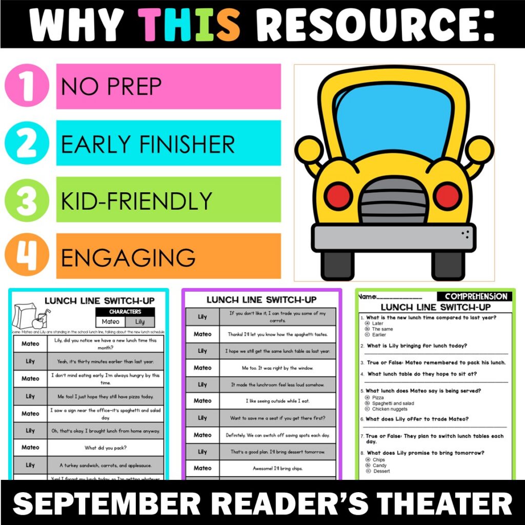 September Reader's Theater for 1st and 2nd Grade | 5 Stories ...