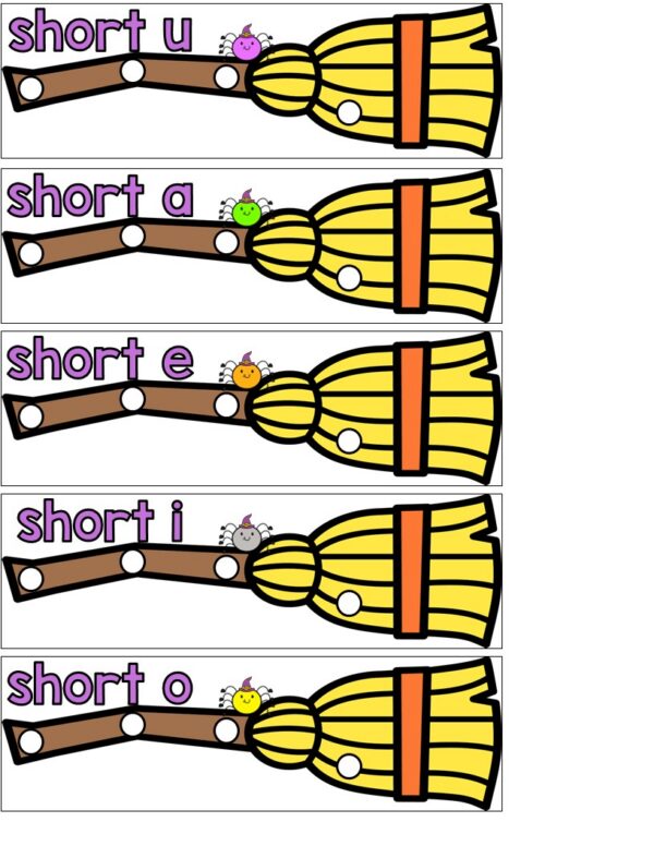 Halloween Short Vowels Phonics Center | October Literacy Vowel Sorting ...