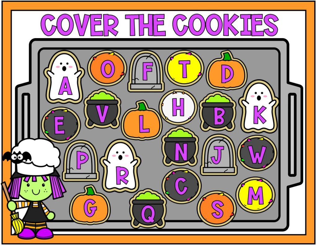 Halloween Beginning Sound Phonics Center October Literacy Activity 1st ...