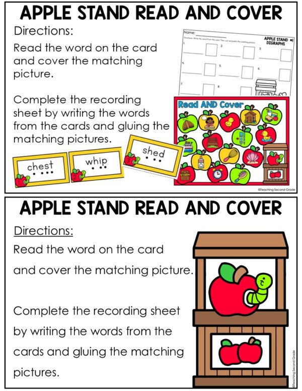 September Beginning Digraphs Sorting Activity | Phonics Center ...