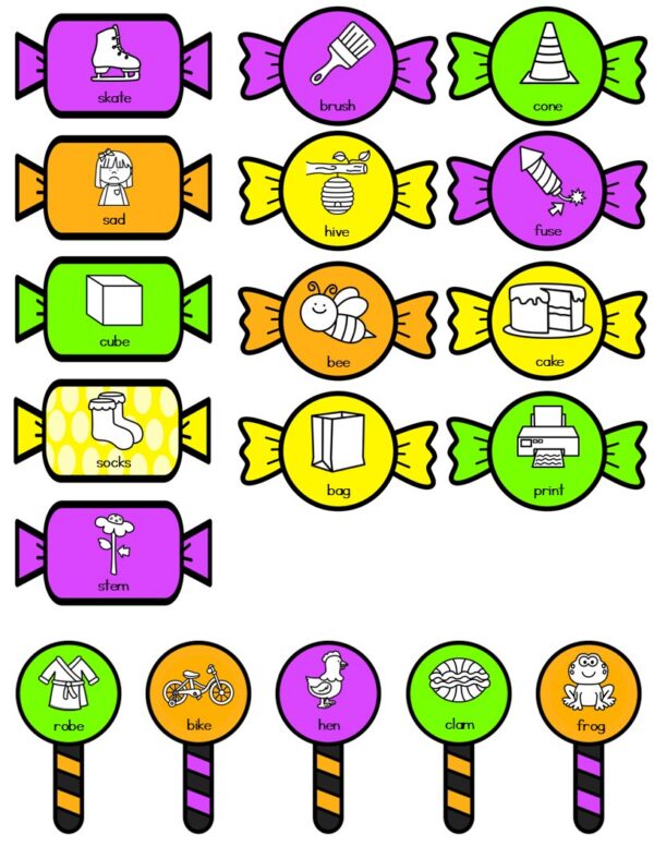 Halloween Short and Long Vowels Phonics Center | October Literacy ...