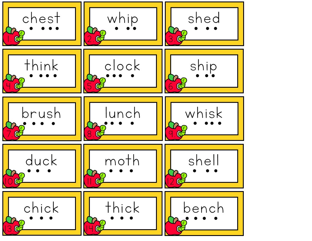 September Apples Read and Cover Phonics Center Interactive Word ...