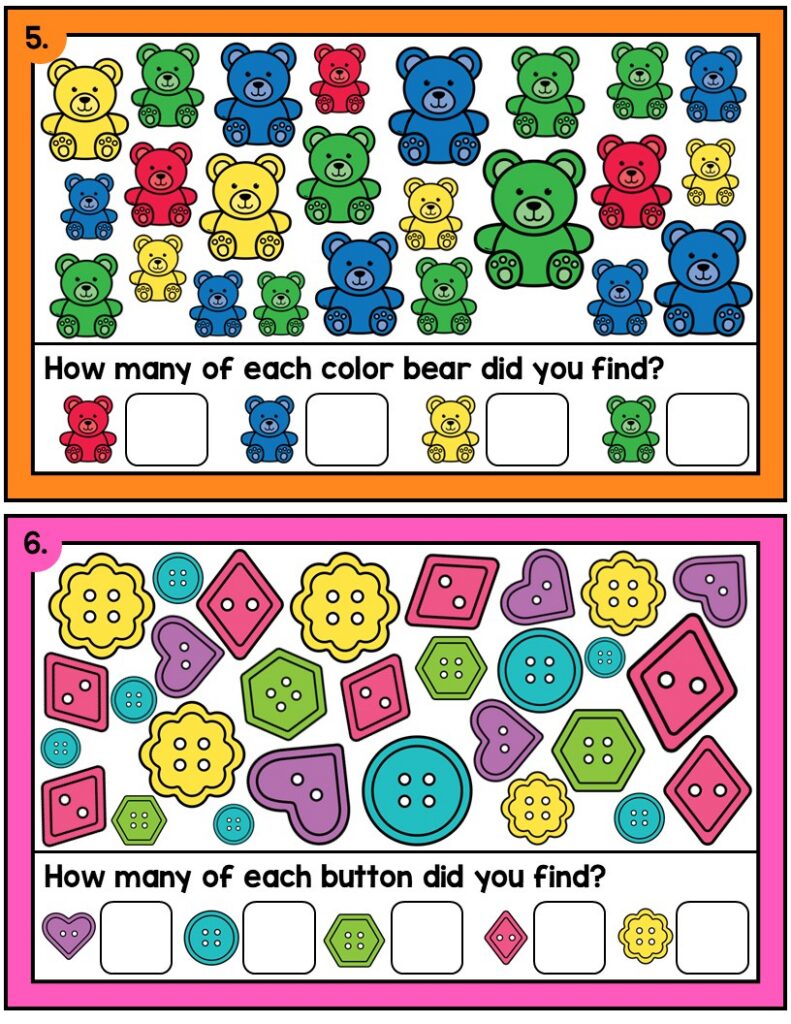 Fun September Counting Objects Math Center | Hands-On 1st Grade Math ...