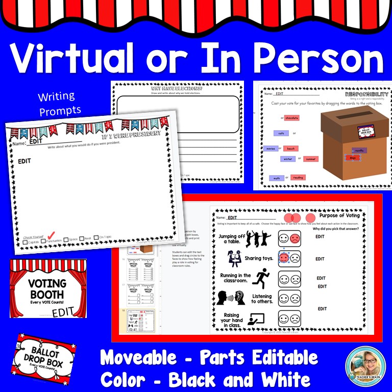 Presidential Election Activities | VOTING Ballot Process | Print or ...
