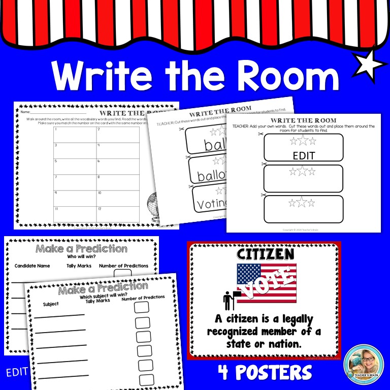 Presidential Election Activities | VOTING Ballot Process | Print or ...