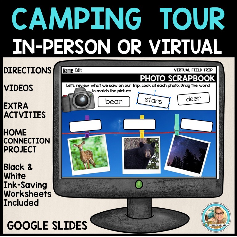 CAMPING Activities Virtual Field Trip - End of the Year Google Slides ...