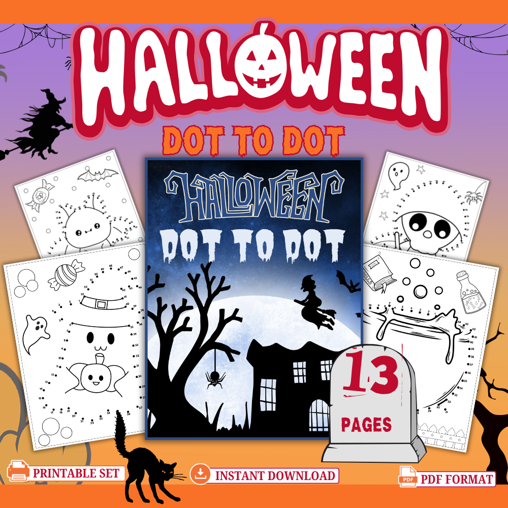 Halloween Dot to Dot | Fun Printable Connect the Dots for K–2 Students ...