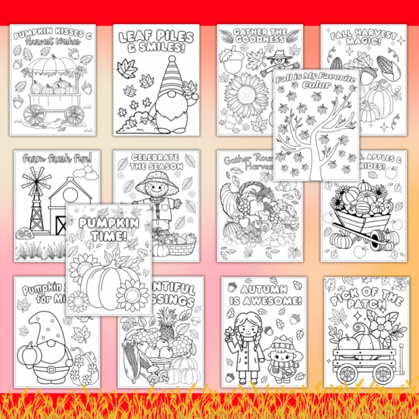 Harvest Coloring Pages for Kids | Fall Coloring Sheets for K-3 ...