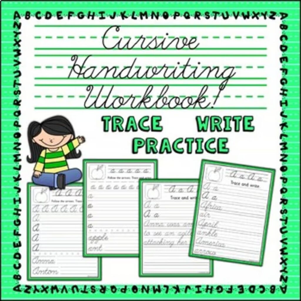 Cursive Handwriting Practice Workbook for Grades 2-3 | Alphabet, Words ...
