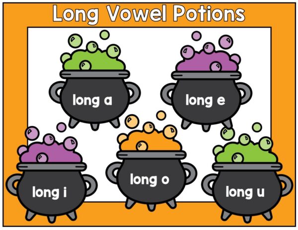 Halloween Long Vowels Phonics Center October Hands-On Sorting Activity ...