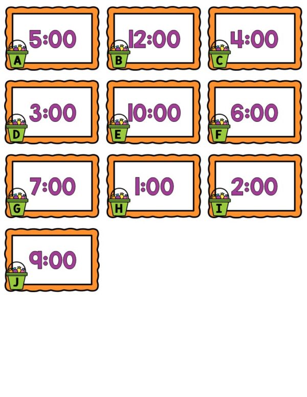 Halloween Telling Time to the Hour Math Center | Fun Clock Practice for ...