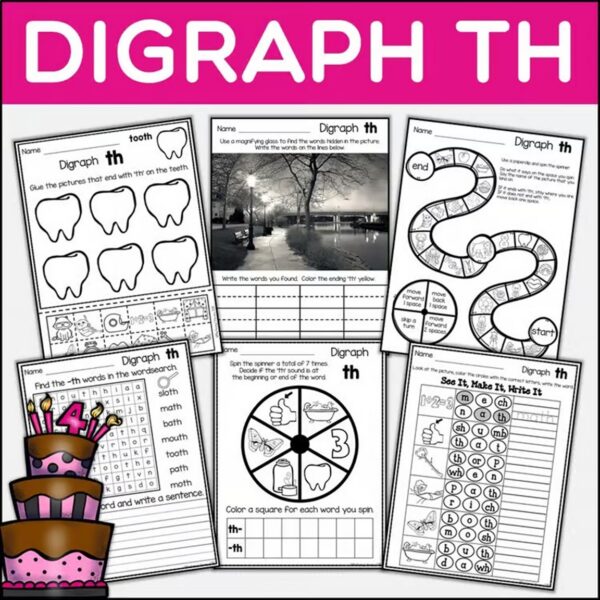 Digraph Activities | Read, Write & Spell TH Words | Phonics Word Work ...