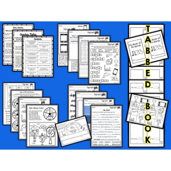 Consonant Digraph PH Worksheets & Word Work Activities | Phonics ...